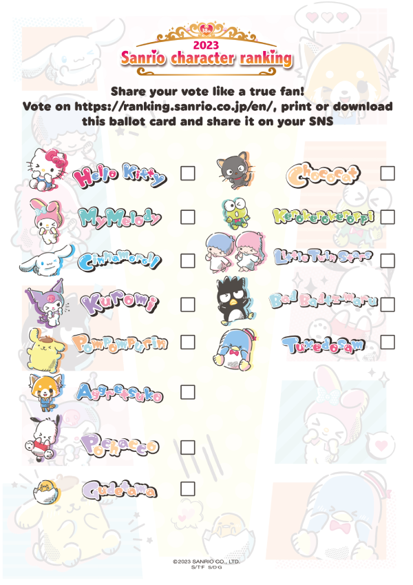 Sanrio Characters List